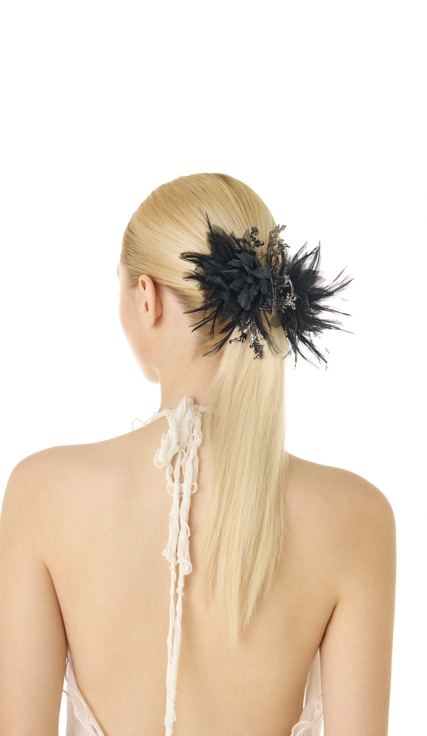 Whisper of Blossoms Hair Clip - Artisan Feather Design